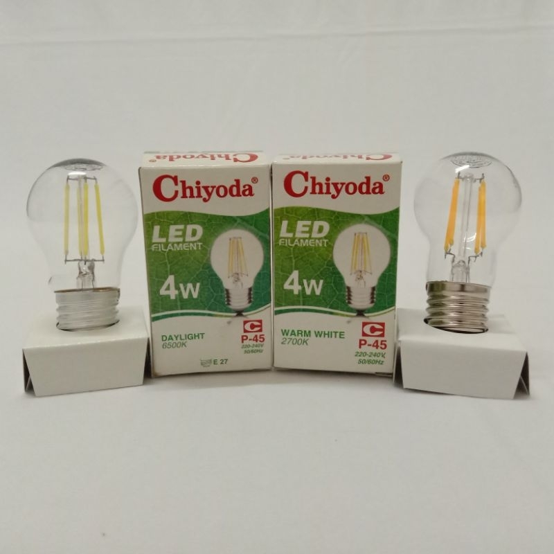 Jual Lampu Chiyoda LED Filament P45 E14 / E27 2W / 4W Warmwhite(Kuning ...
