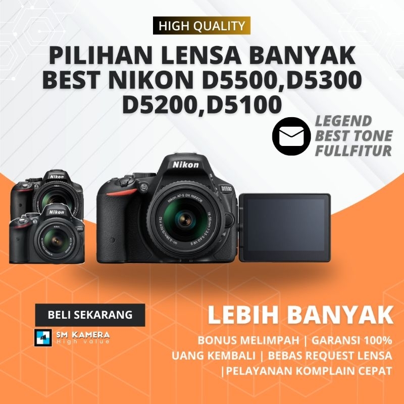 Jual Anak Muda! DSLR NIKON D5500 WIFI NIKON D5300 NIKON D5200 NIKON D5100 DSLR MURAH | Shopee ...