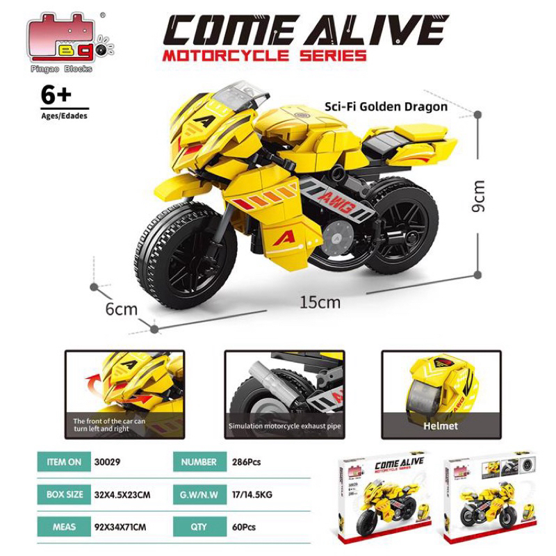 Jual Pingao Blocks - Come Alive - 30029 - Motorcycle - Lego Sepeda ...