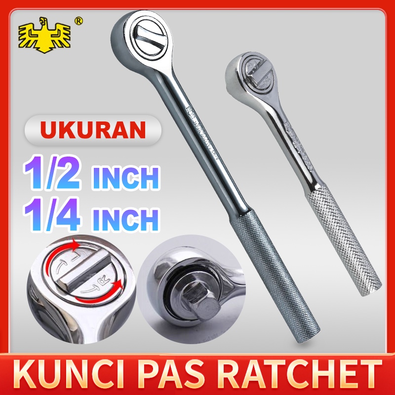 Jual Mollar Gagang Ratchet Stang Kunci Shock Sock Sok Rachet 1/2 1/4 ...