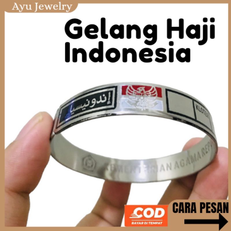 Jual GELANG HAJI dan UMROH CUSTOM NAMA ORIGINAL MONEL STAINLESS ...