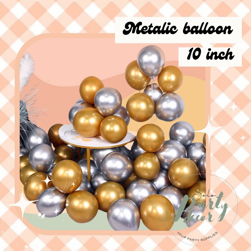 Jual (YM) BALON LATEX ECER PALING LARIS/BALON METALIK CHROME/BALLON 10 ...