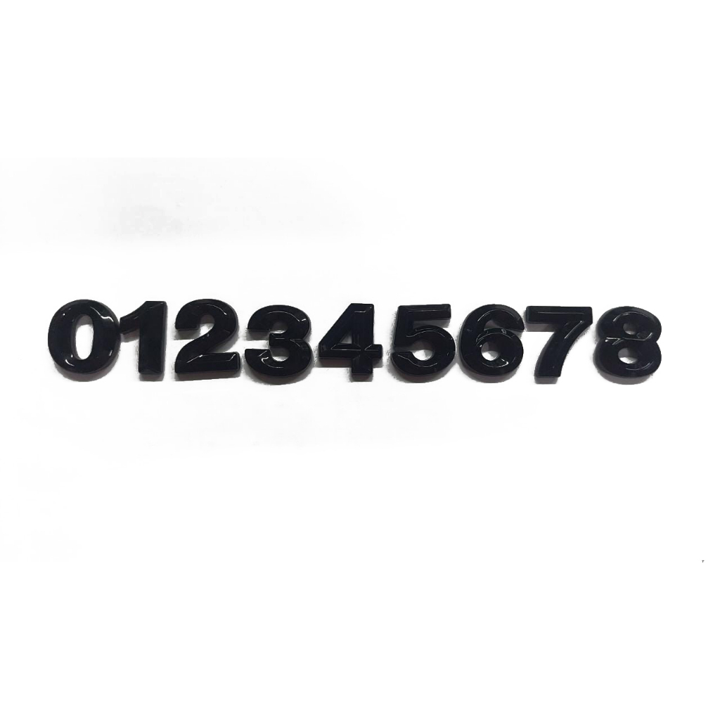 Jual Angka Tahun Plat Timbul Model Lancip Kendaraan Black White 2 cm ...