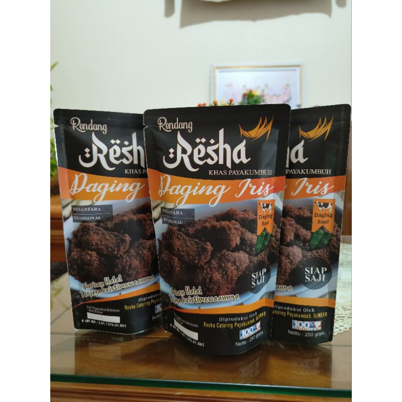 Jual Rendang Daging Iris 250 g - Resha Khas Payakumbuh | Shopee Indonesia