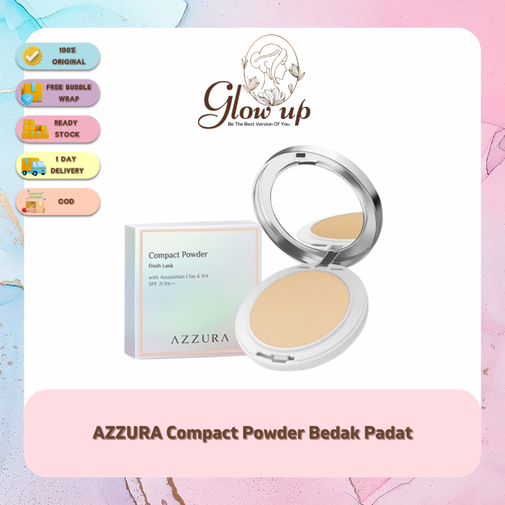 Jual AZZURA Compact Powder Bedak Padat | Shopee Indonesia