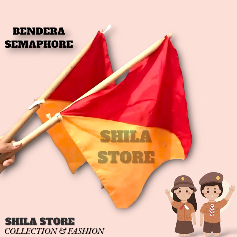 Jual Bendera Semapur Semaphore Pramuka SD SMP SMA | Shopee Indonesia