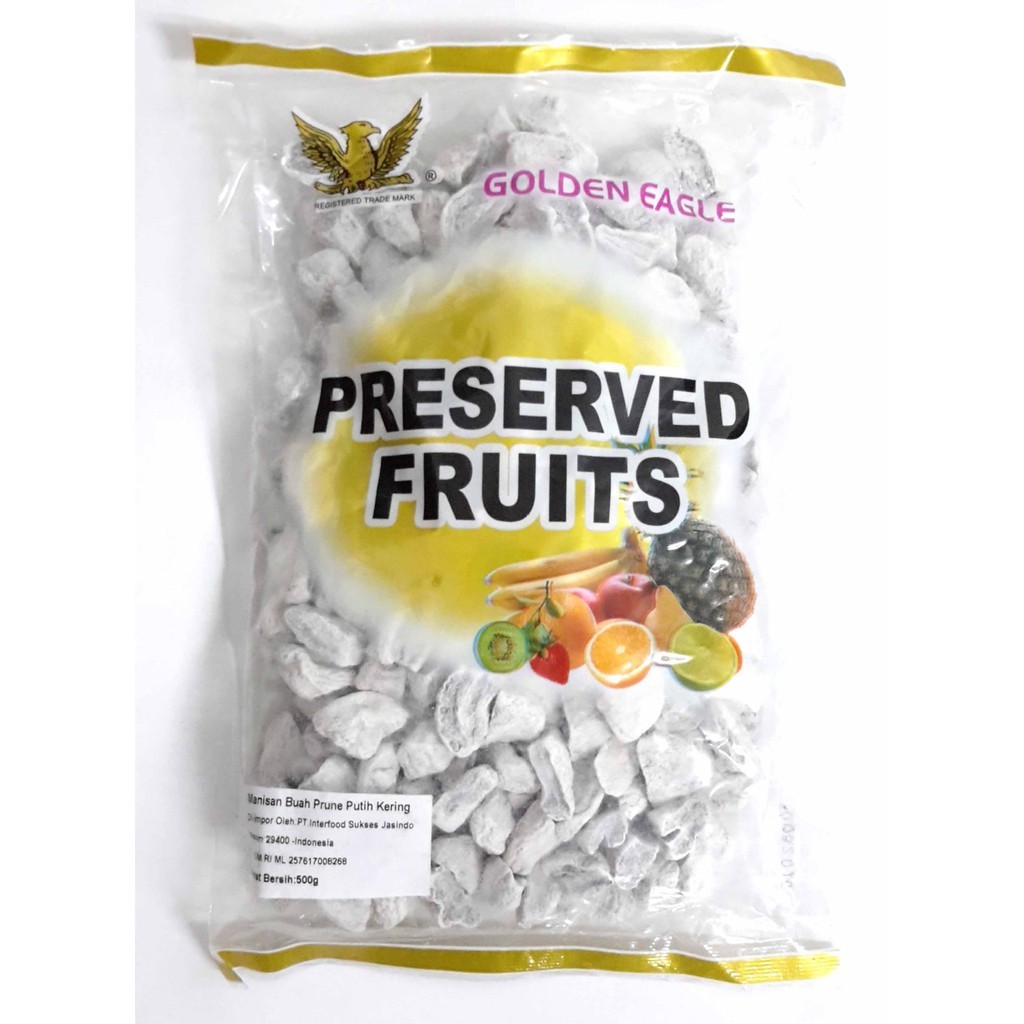 Jual [ HALAL ] GOLDEN EAGLE PRESERVED FRUITS WHITE PRUNE SLICE 500 Gram ...