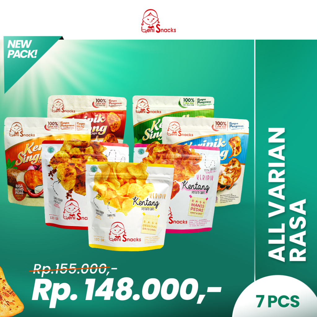 Jual Leni Snacks 7 Pcs All Varian Rasa (New Pack) | Shopee Indonesia
