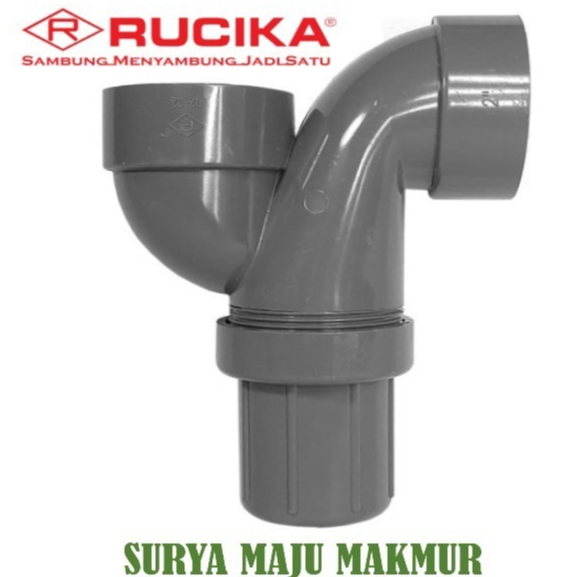 Jual Sambungan Pipa P-Trap D 2 " Rucika P Trap D 2 Inch PVC Rucika ...