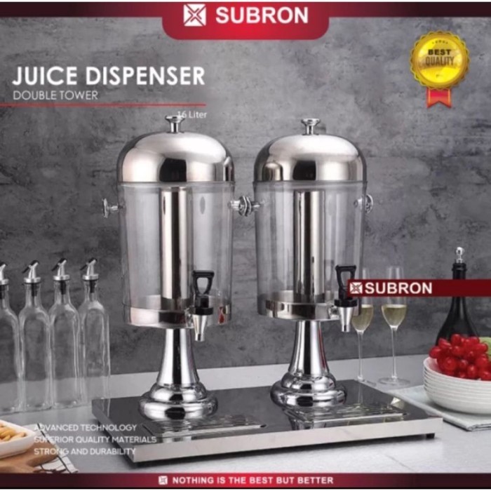 Jual Juice Dispenser Double Subron Stainless Steel | Shopee Indonesia