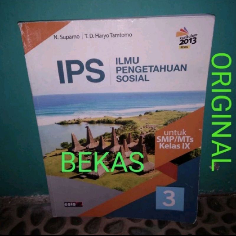 Jual Buku IPS Ilmu Pengetahuan Sosial kelas 9 IX 3 III SMP MTS Penerbit ...