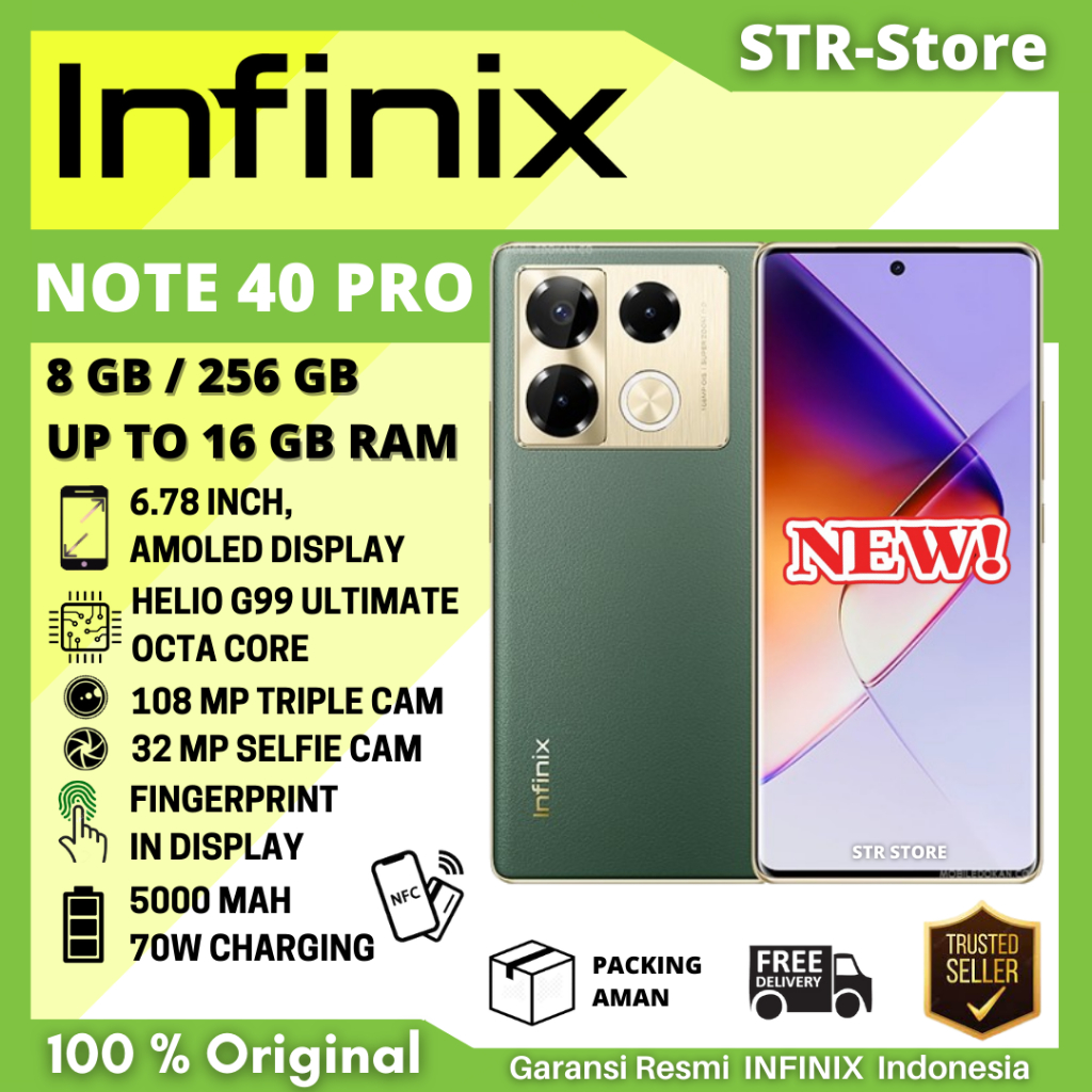 Jual INFINIX NOTE 40 PRO 4G 8/256 GB GARANSI RESMI INFINIX NOTE 40 PRO NFC 8/256 GB - INFINIX ...