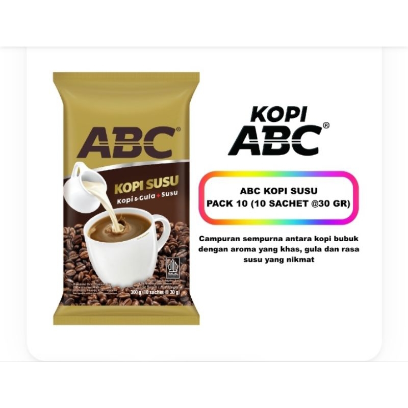 Jual kopi ABC kopi+gula+susu harga 1 renteng x 30gr x 10 sachet ...