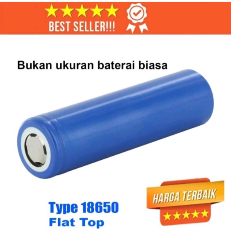 Jual BATERAI 18650 BATERAI LITHIUM CAS BIRU POLOS 1500MAH batre ...