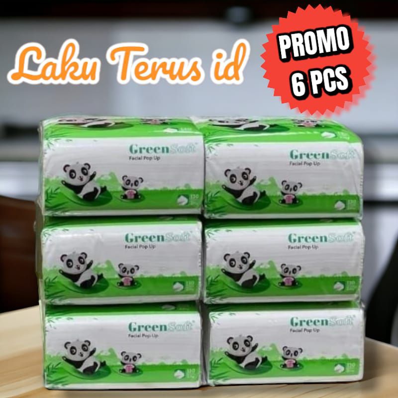 Jual LT Tisu Greensoft Pop Up Tisu Facial 2ply 130sheets ( ISI 6 PCS ...