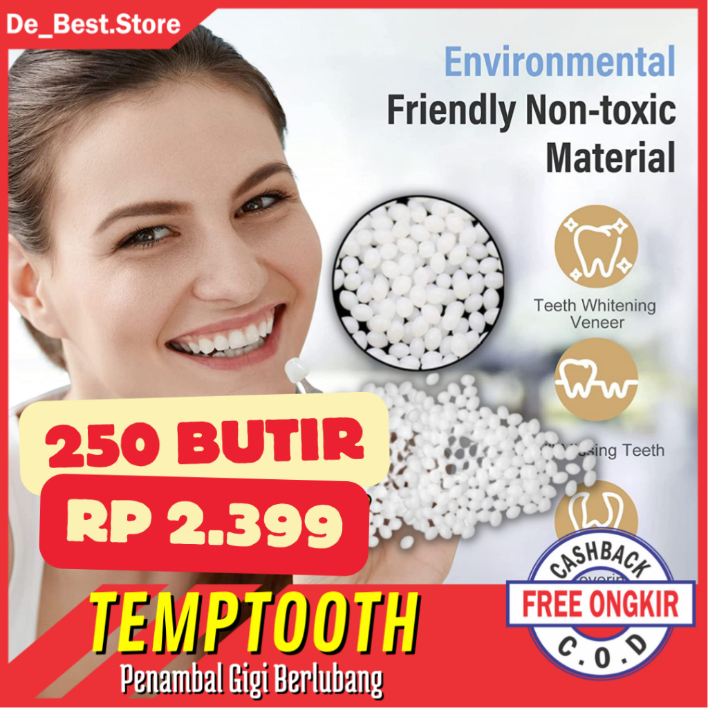 Jual Temptooth Penambal Gigi Palsu Berlubang Rusak Ompong - Temporary ...