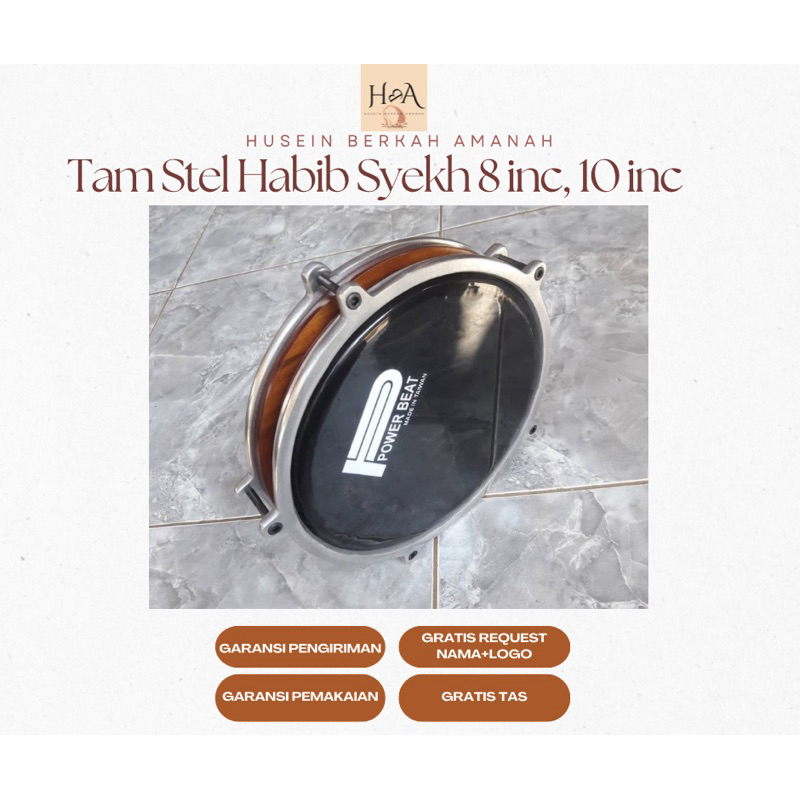 Jual Tam Stel Mika Habsyi Habib Syekh 8 inc + dudukan besi | Shopee ...