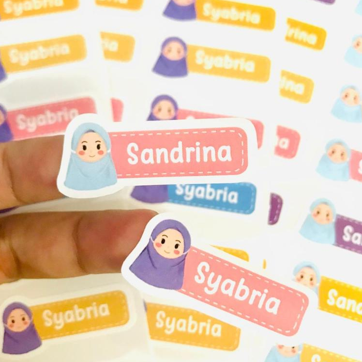 Jual STICKER WATERPROOF / LABEL BAJU / INISIAL NAMA / SABLON KAOS MURAH ...