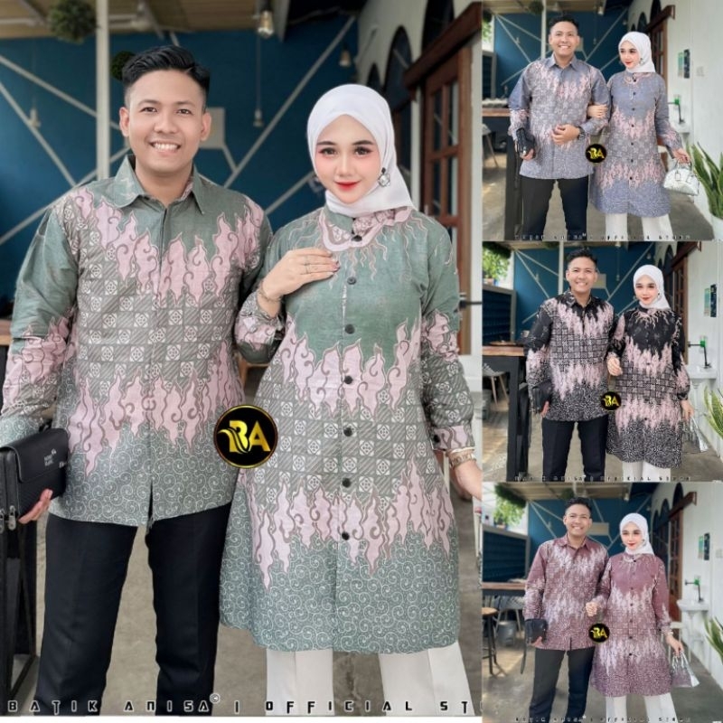 Jual Batik Couple Batik couple Modern Batik Wanita Jumbo Baju Batik ...