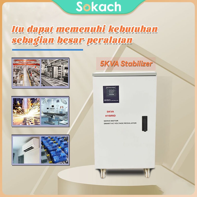 Jual SVC-5000VA Stabilizer Listrik 5000 Watt Display Digital Stavol ...