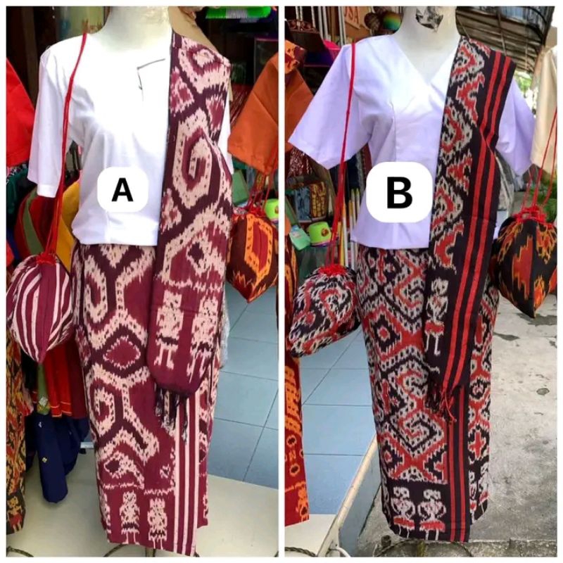 Jual baju set wanita toraja - baju adat toraja baju + selendang - tenun ...