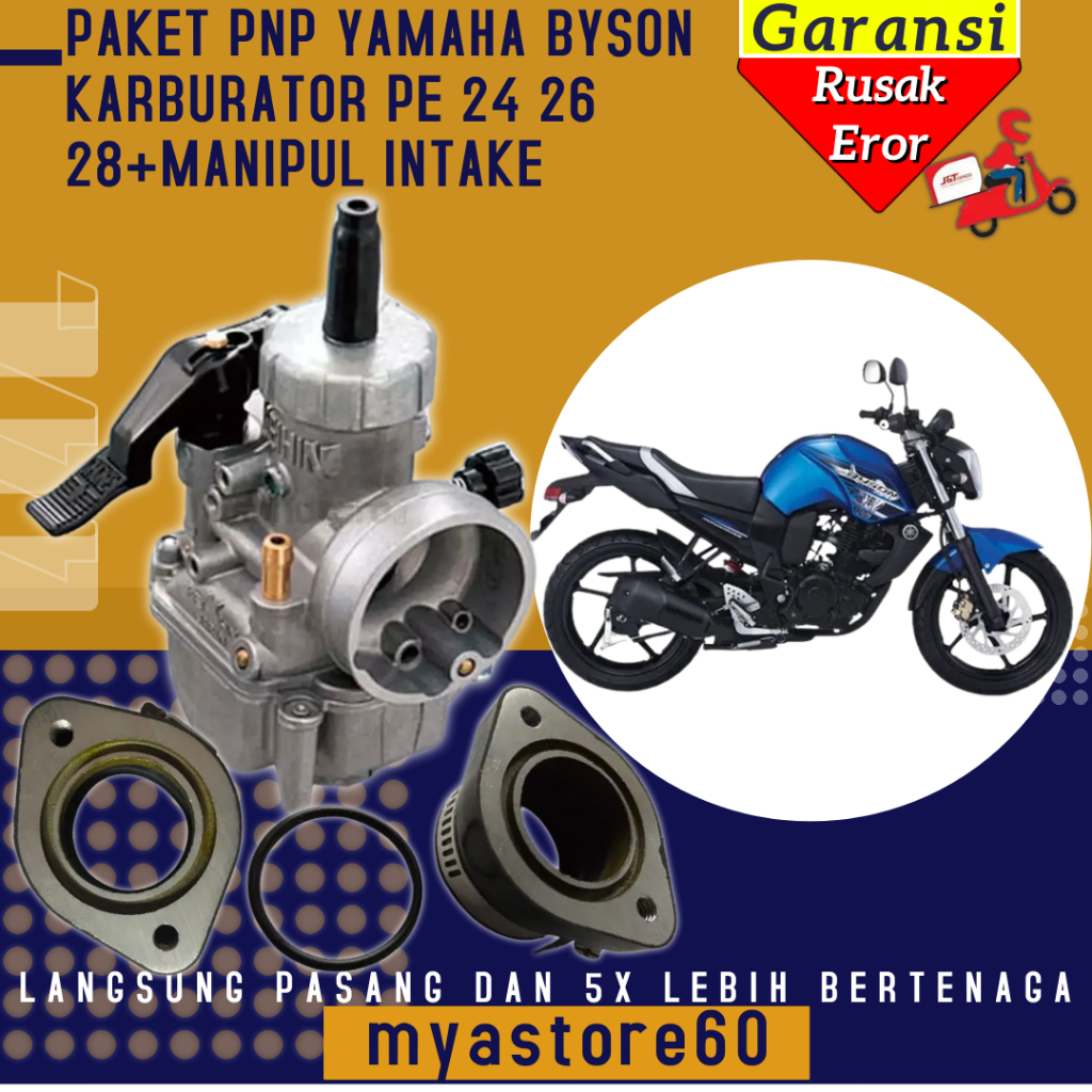 Jual Paket PNP YAMAHA BYSON Langsung Pasang!!! Karburator Karbu KEIHIN PE 24 PE 26 PE 28 ...
