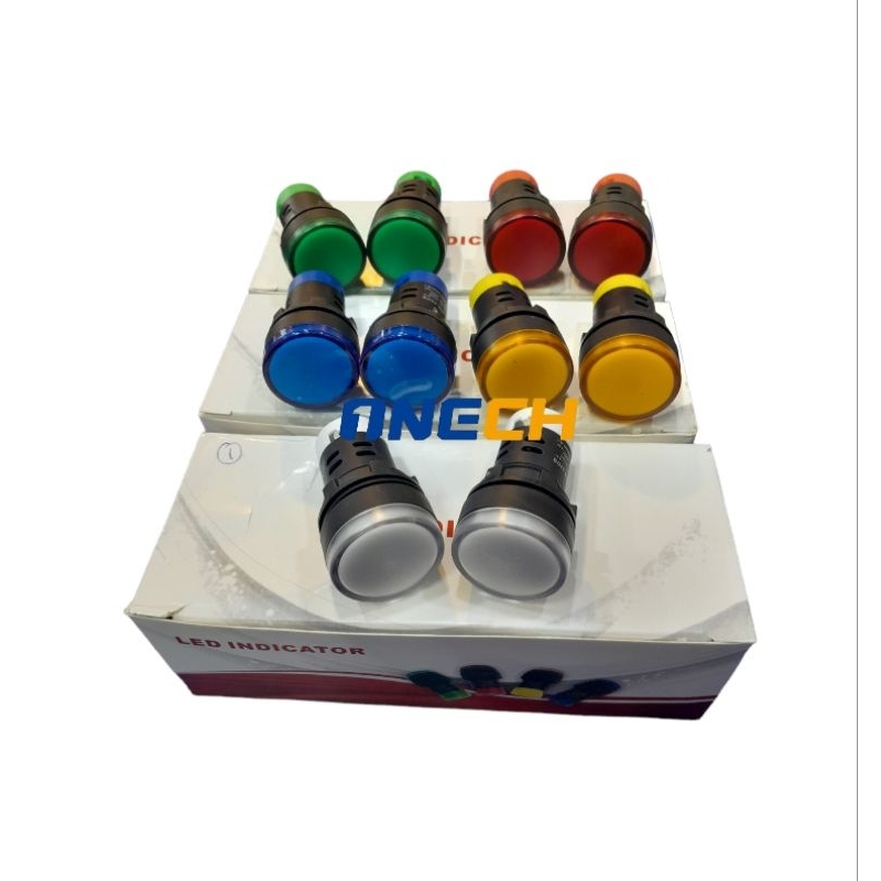 Jual PROMO! (5 WARNA)Lampu Indikator / Signal Lamp Kuning Merah Hijau ...