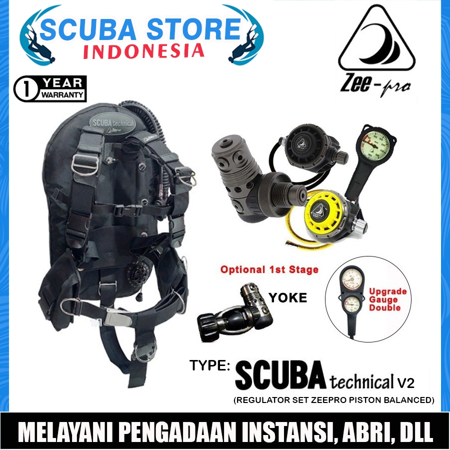 Jual Paket BCD Set Package Scubatech V2 Scuba Technical Regulator ...