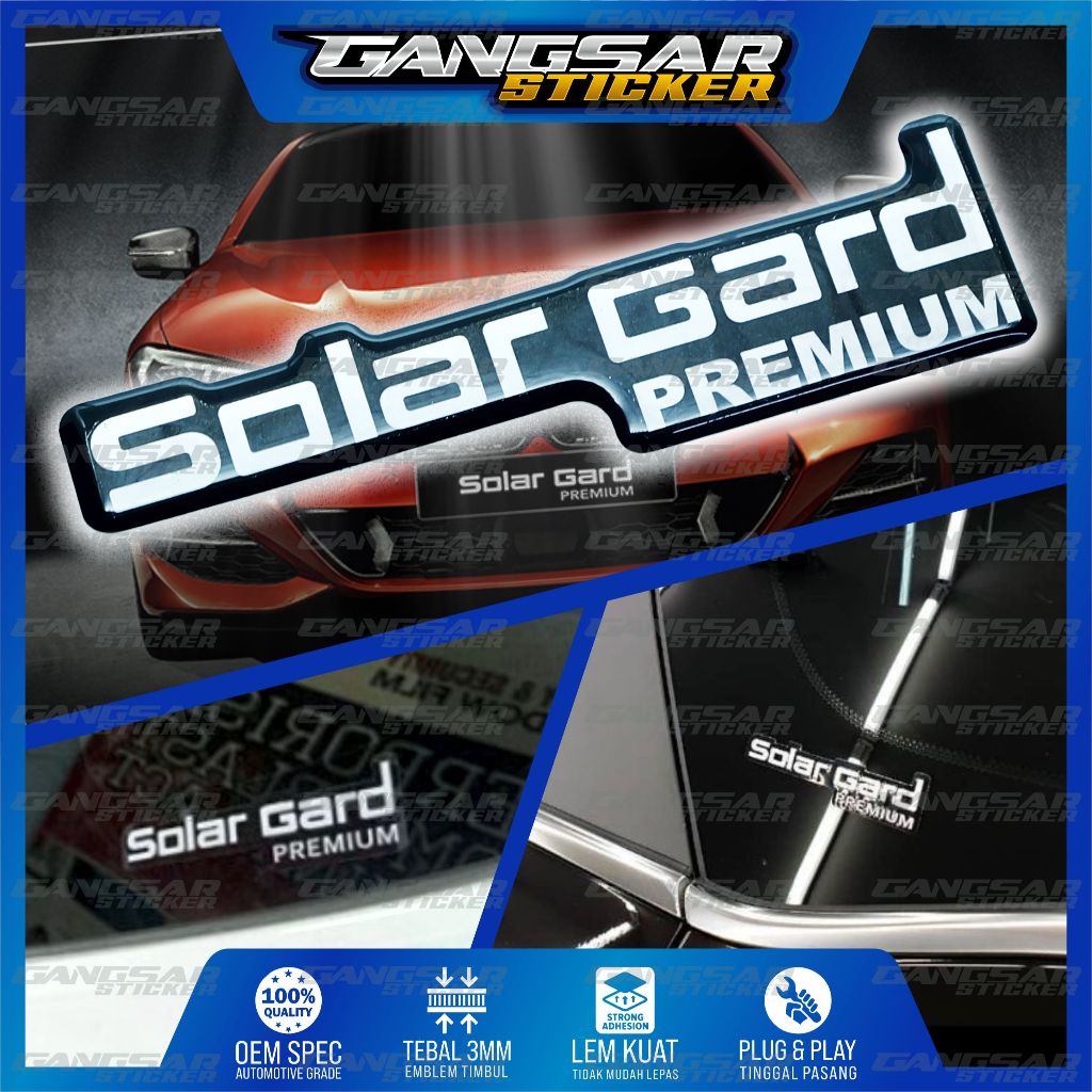 Jual Emblem kaca film solar gard premium / Stiker timbul solar gard ...