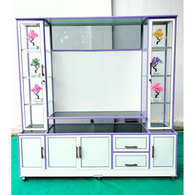 Jual Buffet TV Alumunium Mix ACP bisa untuk tv datar43inci,di lengkapi ...