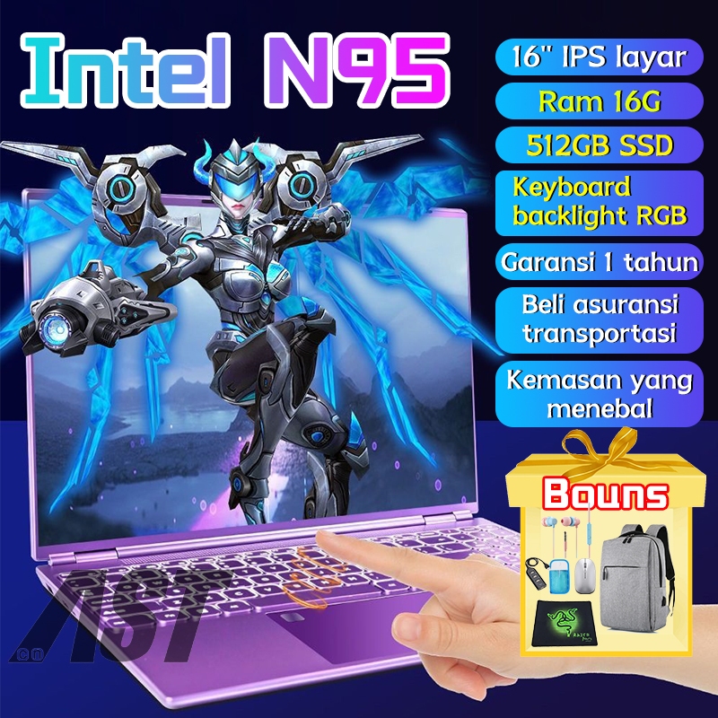 Jual AST Laptop 16 inch baru Intel N95 Ram 20G/16G+512GB SSD Windows 11 ...
