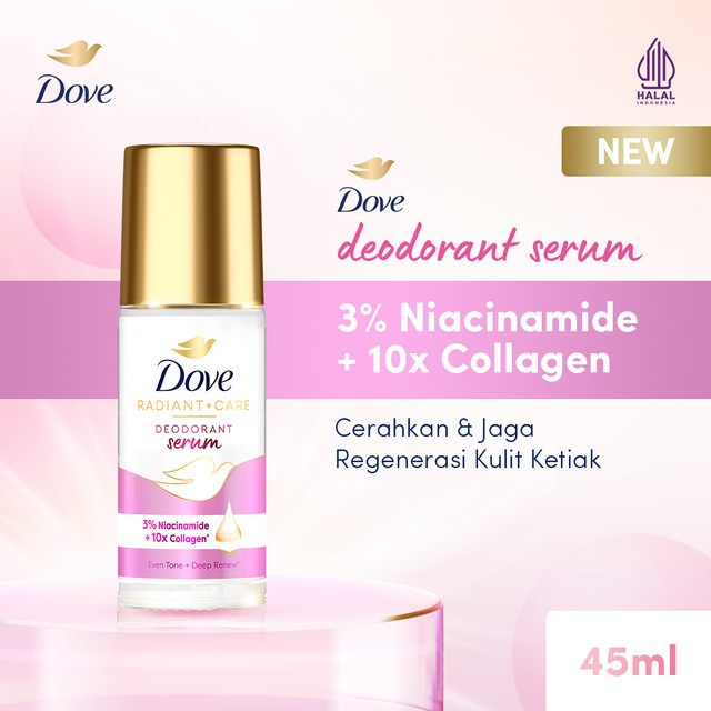 Jual Dove Deodorant Serum Roll On 3% Niacinamide + 10x Collagen, Cerahkan dan Jaga Regenerasi ...