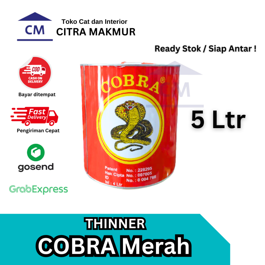Jual THINNER COBRA Kaleng Merah 5 Ltr | Shopee Indonesia