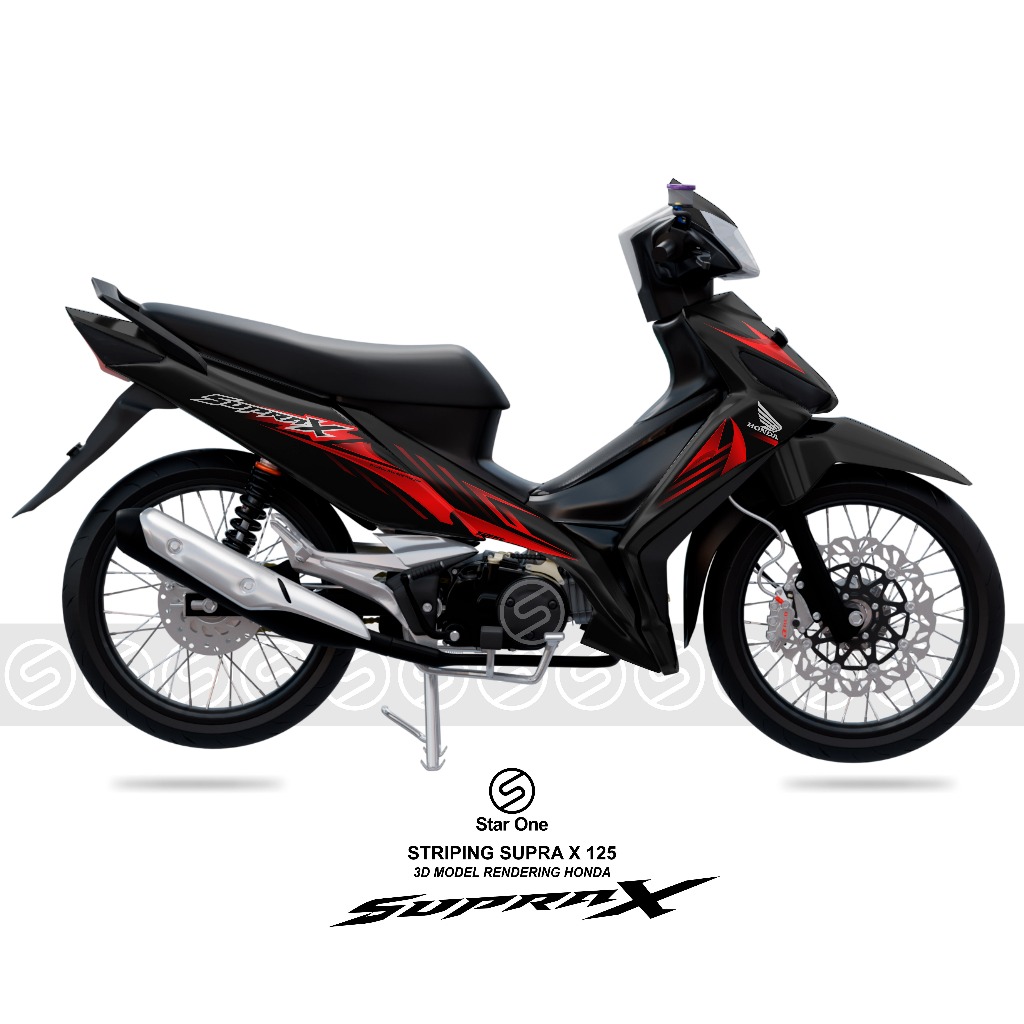 Jual STRIPING SUPRA X 125 R NEW MTF 6 / STIKER SUPRA X 125 FI / STICKER ...