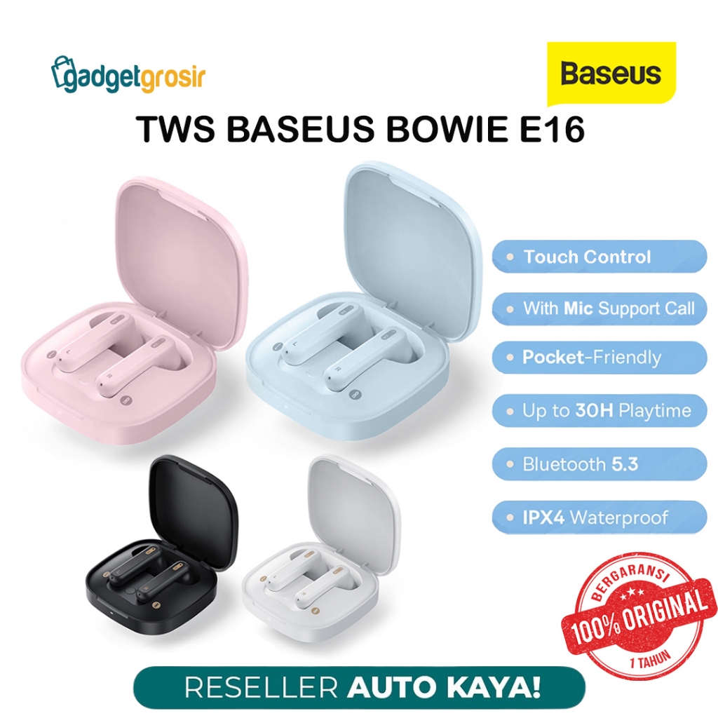 Jual TWS Baseus Bowie E16 True Wireless Bluetooth 5.3 Earphone Mini ...