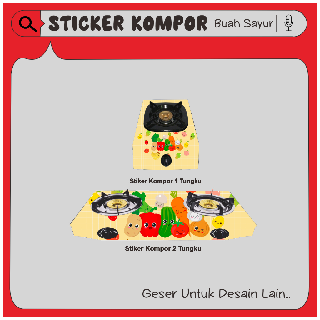 Jual Wallpaper Kompor / Stiker Kompor / Sticker Kompor 1 dan 2 Tungku ...