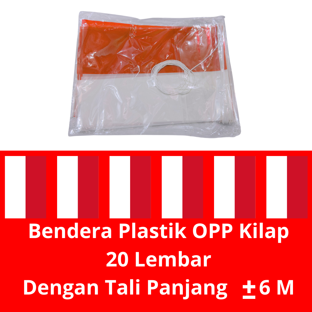 Jual Bendera Plastik Merah Putih Indonesia Hiasan Dekorasi Perayaan 17 ...