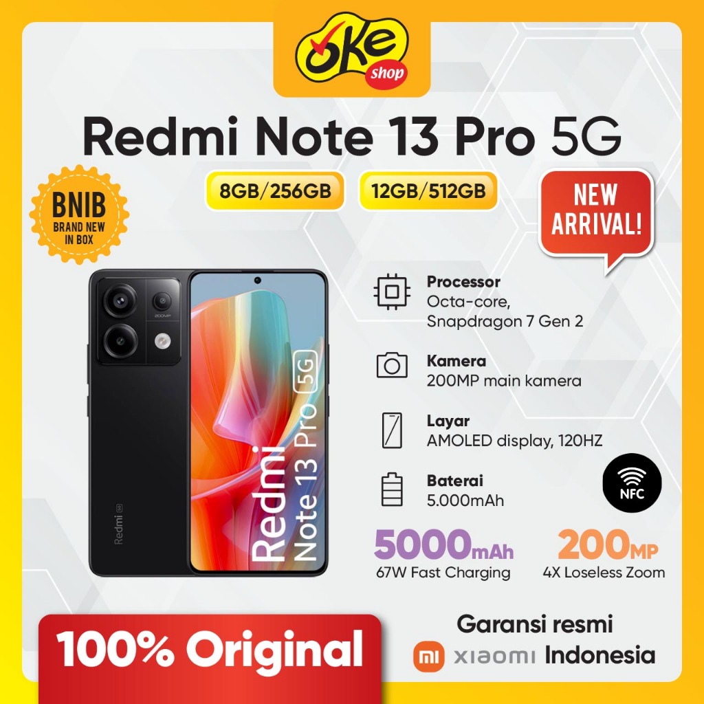 Jual Xiaomi Redmi Note 13 Pro 5G 8/256GB 12/512GB | Shopee Indonesia