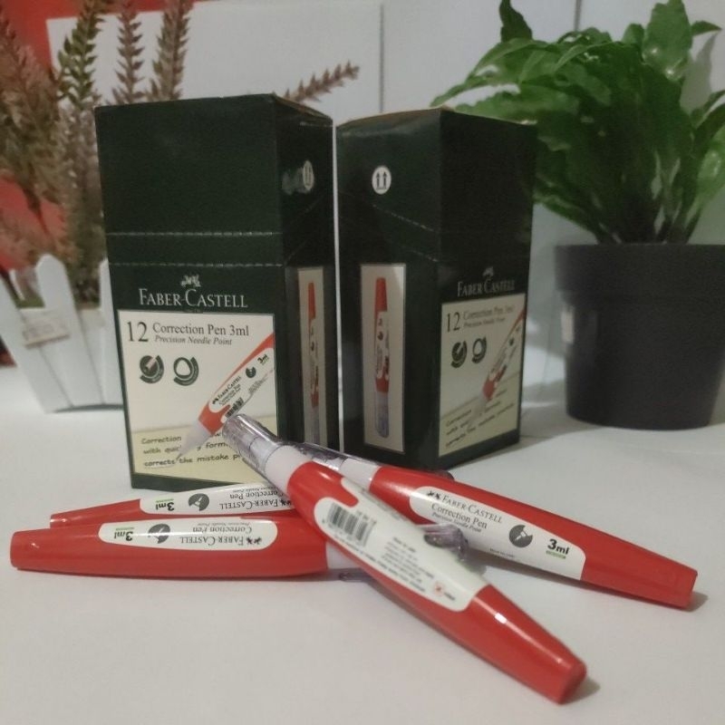 Jual Tipe-x / Pen Correction / Tipe-x Cair Faber Castel pen 3ml isi 12 ...