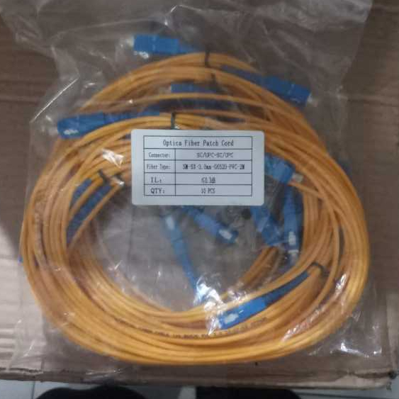 Jual Kabel Fiber Optic Patch Cord Warna Kuning 2M - FO Patch Cord Single Mode SC-SC -1PCS ...