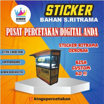 Jual Cetak Gerobak es teh Bahan Sticker Ritrama Vynil | Shopee Indonesia