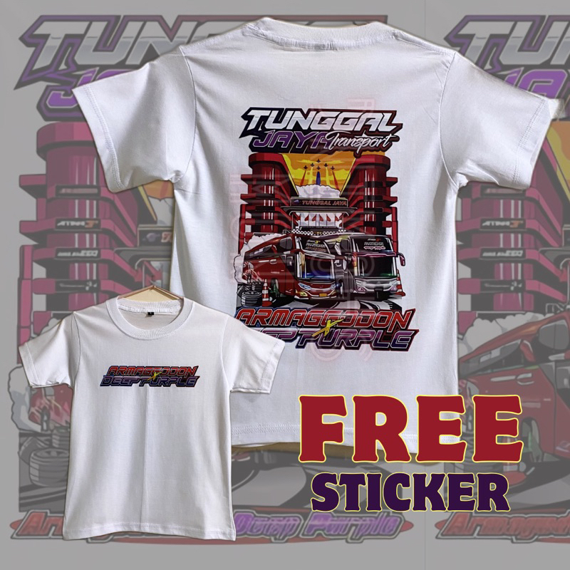 Jual Baju Bus Armagedon X Deep Purple | Free Sticker | Shopee Indonesia
