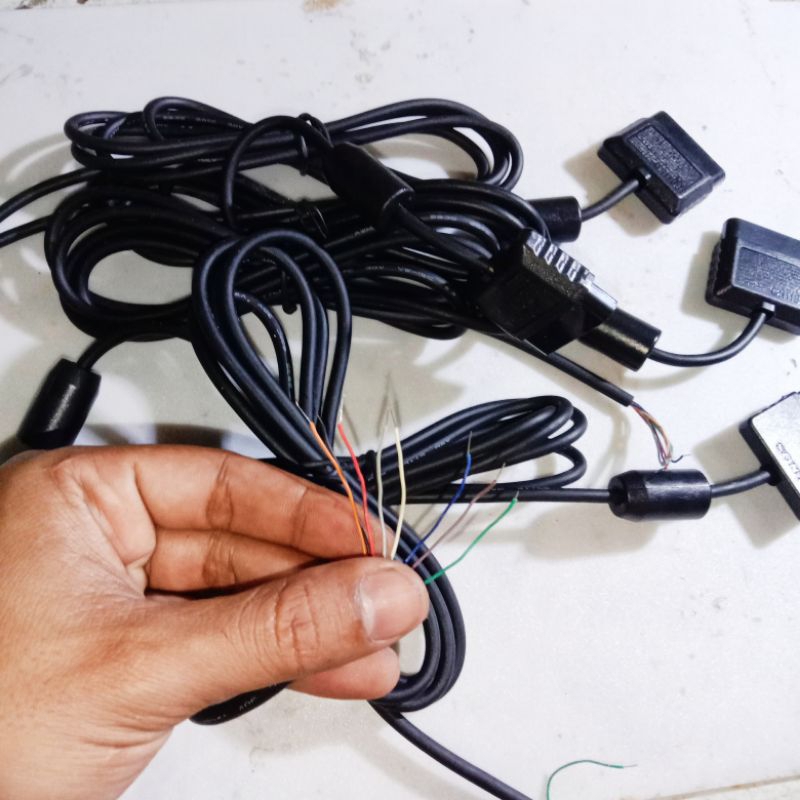 Jual kabel stik ps2 original pabrik / kabel stik ps2 tw serat / kabel ...