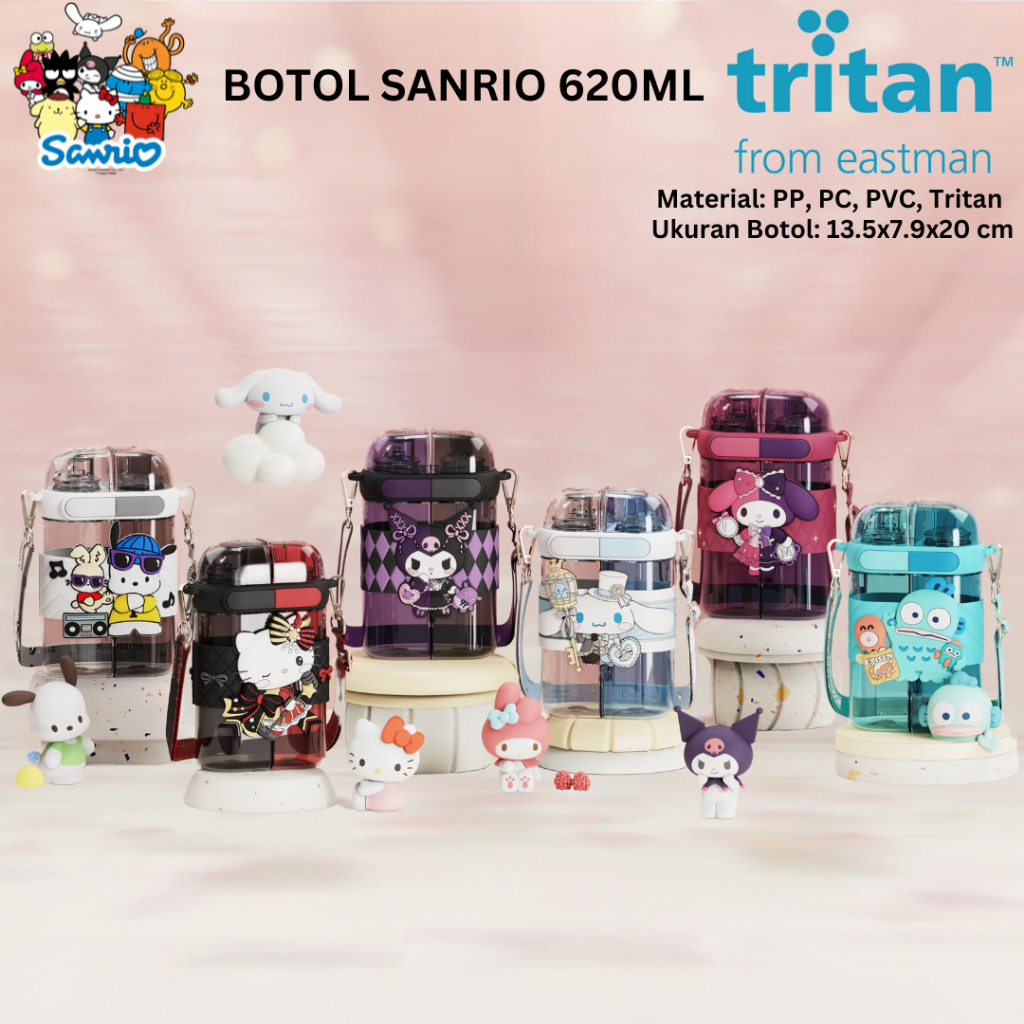 Jual ORIGINAL SANRIO LICENSE Botol Minum Karakter Sanrio Anak 640 mL ...
