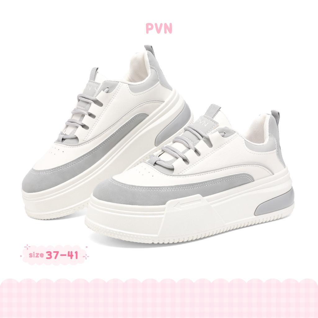 Jual PVN Jeno Sepatu Sneakers Kets Tali Collection Sepatu Putih Wanita ...