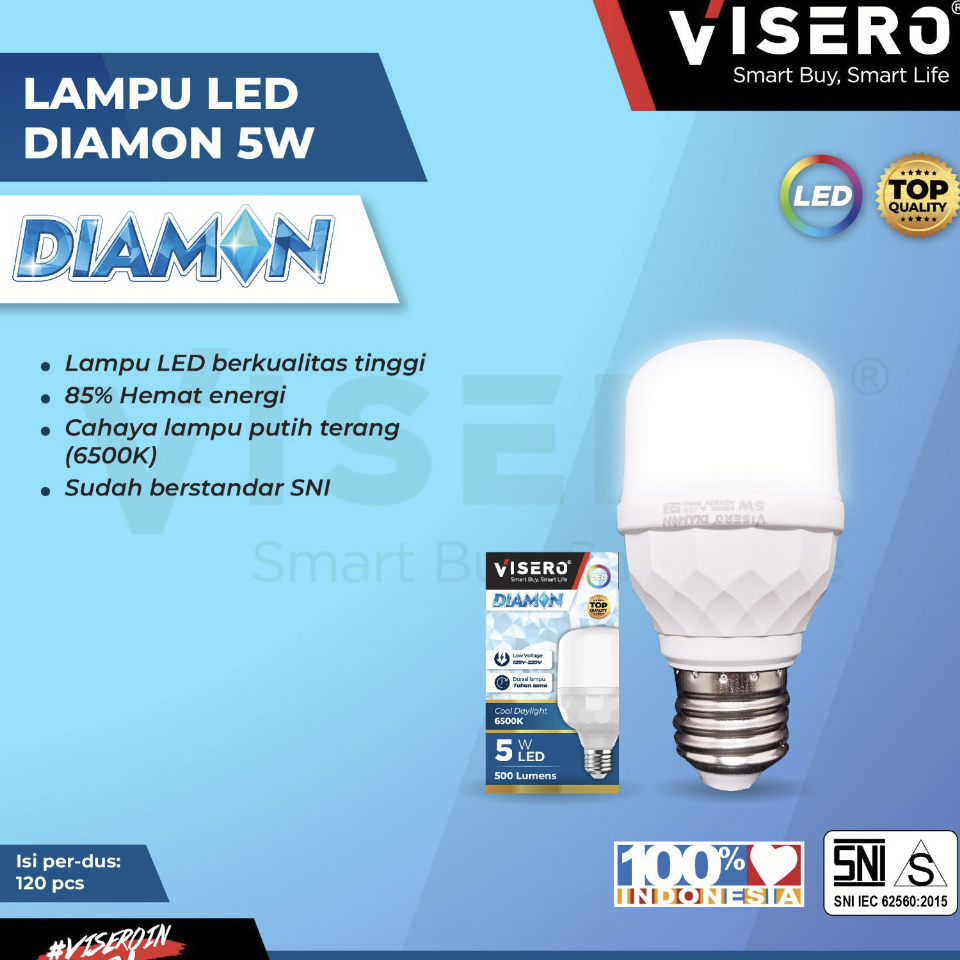 Jual Visero diamon bohlam LED Capsule T bulb 5 Watt Murah Terang bergaransi | Shopee Indonesia