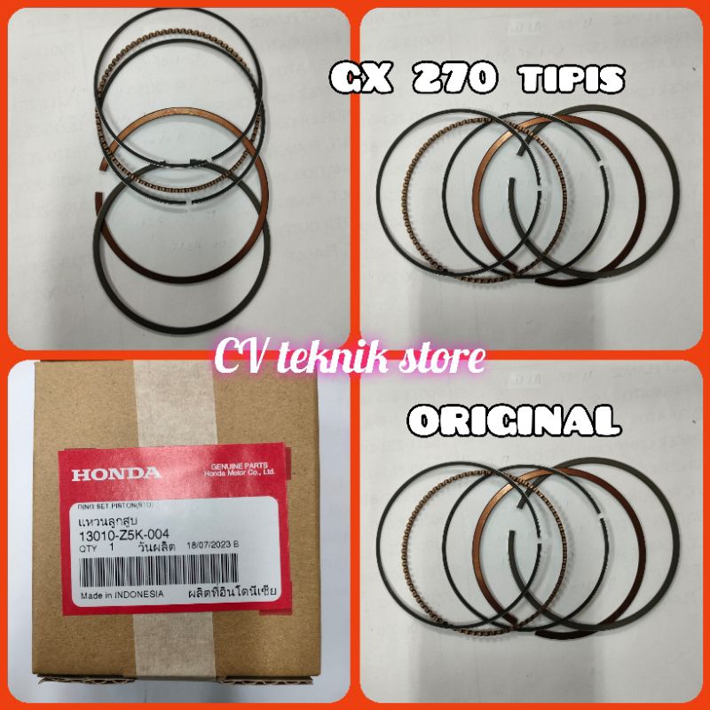 Jual Ring seher Honda GX 270 std tipis original / ring piston Honda GX ...