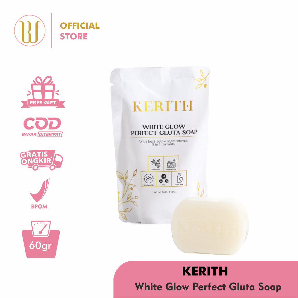 Jual [FREE GIFT] White Glow Perfect Gluta Soap by Kerith Sabun Pemutih ...