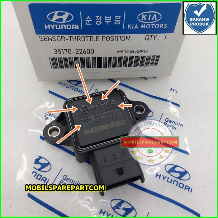 Jual SENSOR TPS TROTOL BODY GAS HYUNDAI KIA VERNA MATRIX TUCSON ACCENT ...