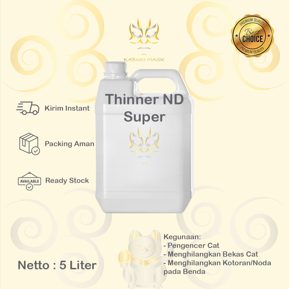 Jual Thinner ND Super 5 Liter/ Tiner ND Super 5 Liter/ Tener ND Super 5 Liter/ Pengencer Cat 5 ...